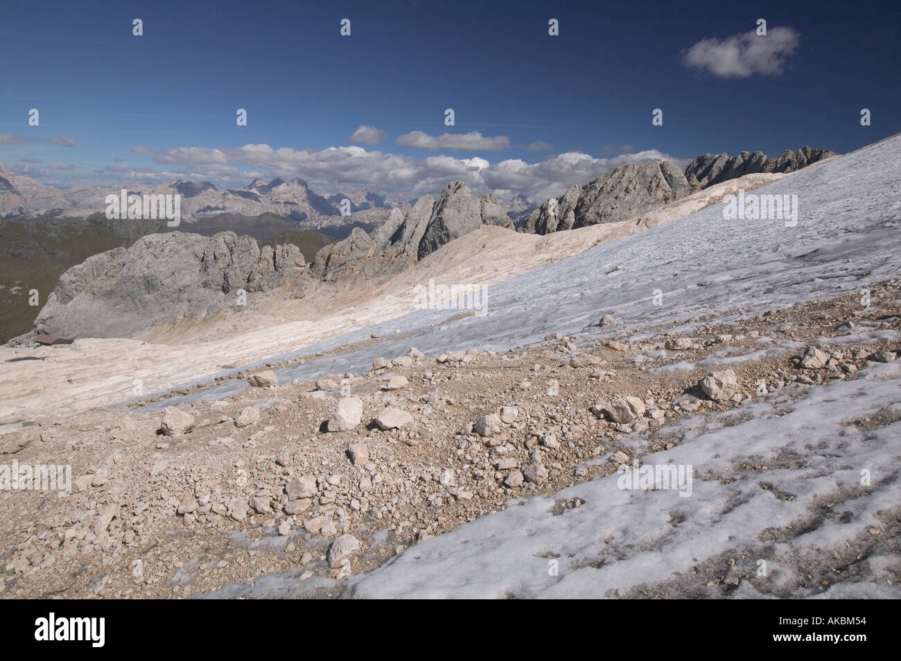 The Marmolada glacier receding back rapidly due to global warming ...