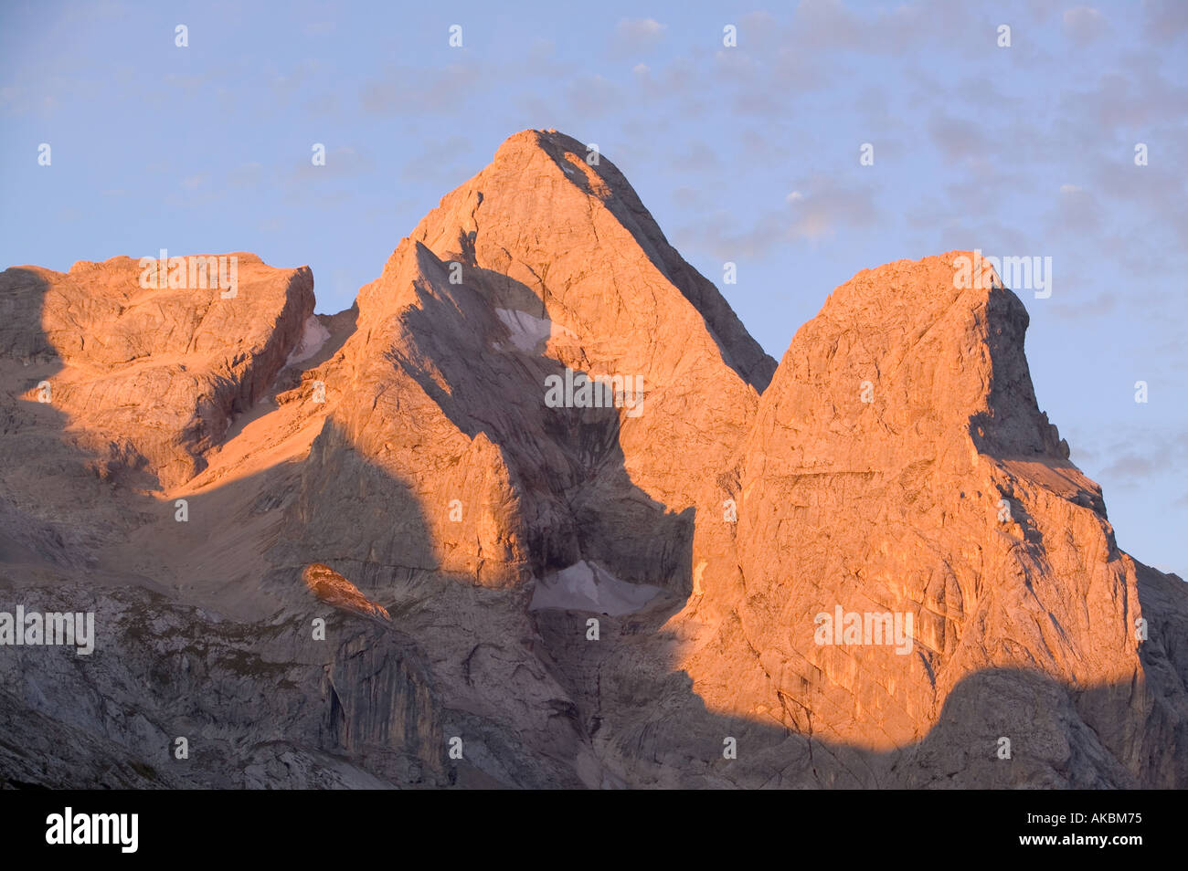 first morning light on the Gran Vernel Marmolada Italian Dolomites ...