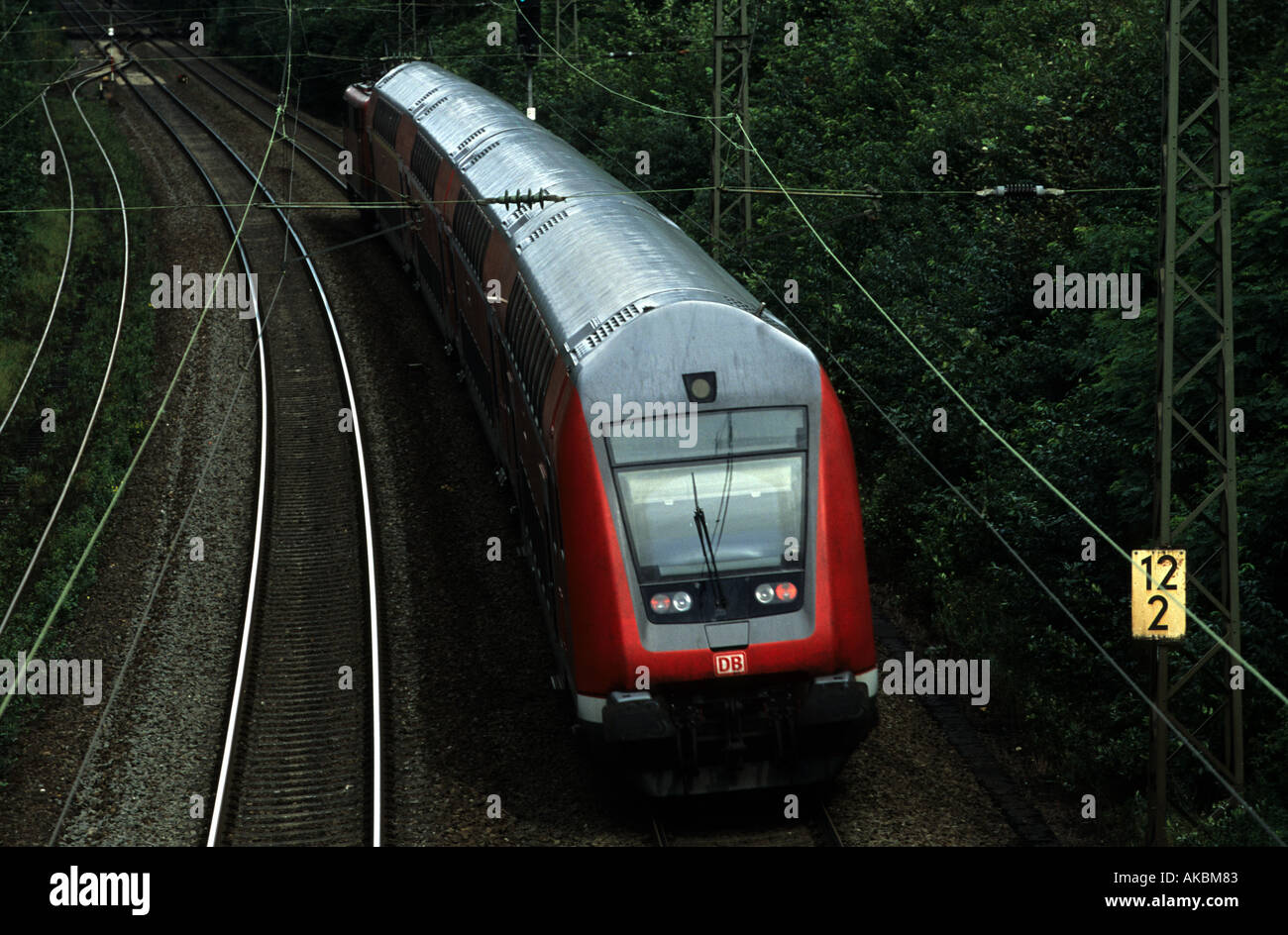 German Railways Regional Express double-decker passenger train service ...