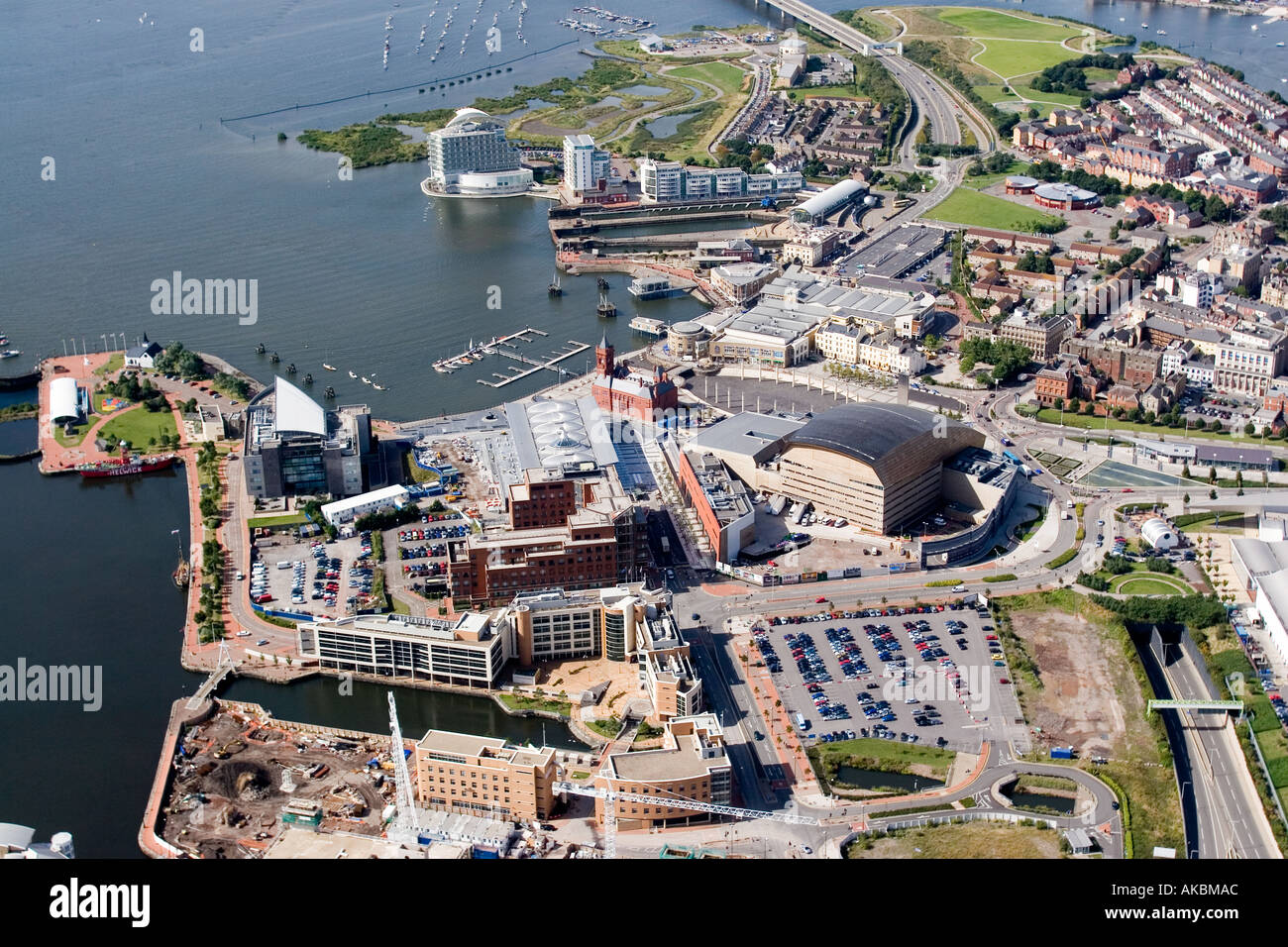 Aerial millenium centre cardiff hi-res stock photography and images - Alamy
