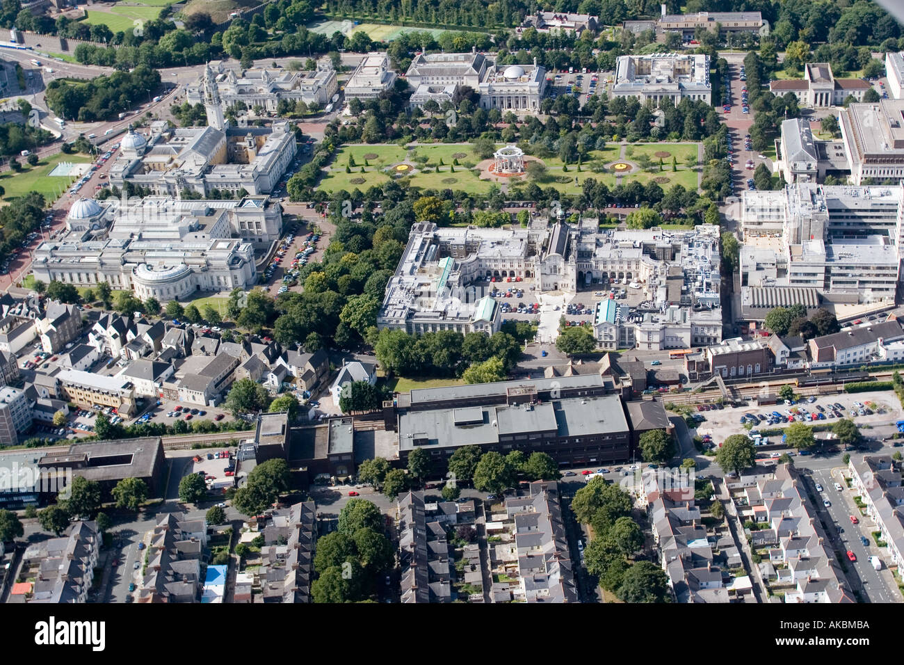 Cardiff civic centre aerial hi-res stock photography and images - Alamy