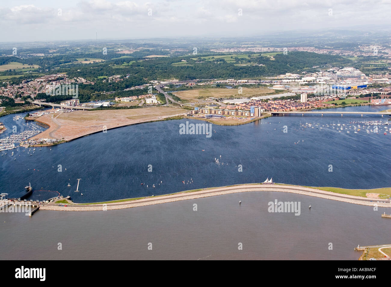 Aerial view cardiff bay hi-res stock photography and images - Alamy