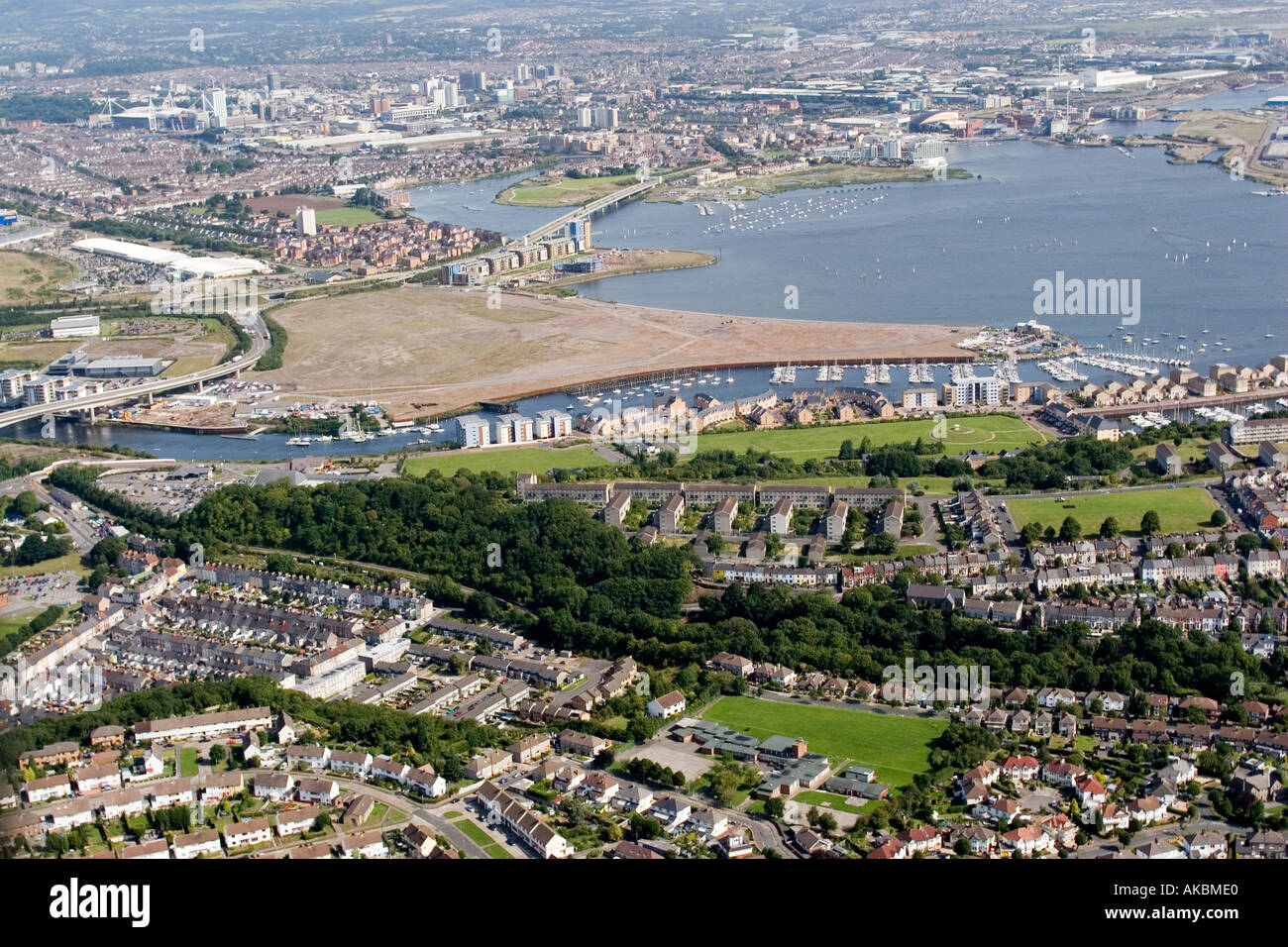 Cardiff waterfront aerial hi-res stock photography and images - Alamy
