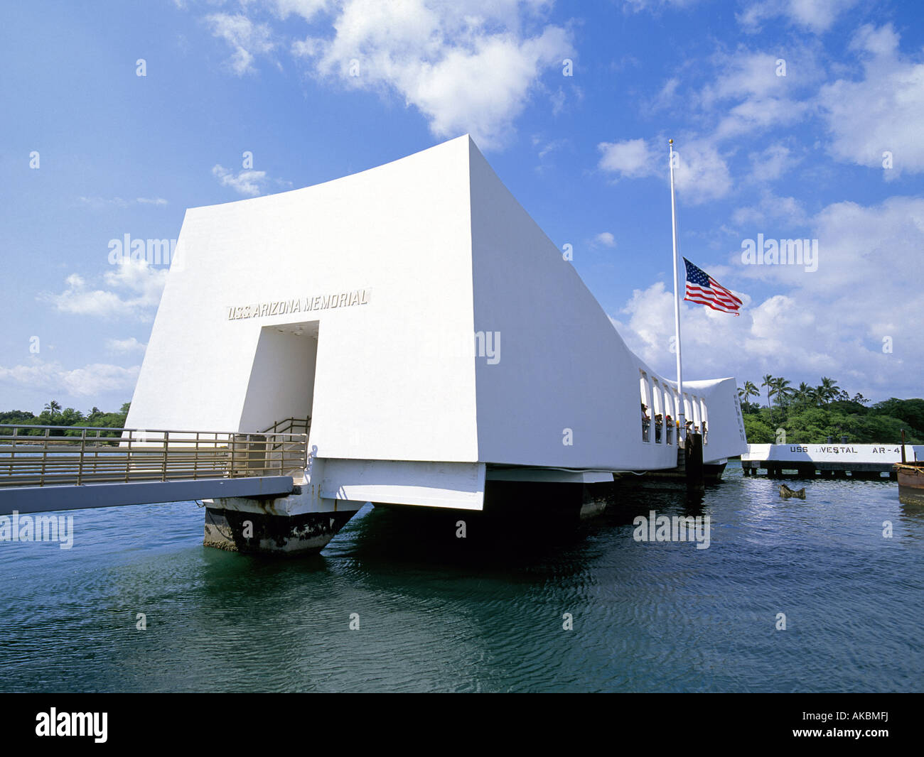 A view of the USS Arizona Memorial at Pearl Harbor in Honolulu Stock ...