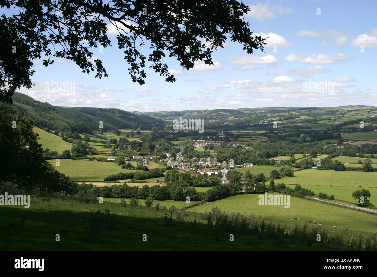 Villages of Llyswen and Boughrood Mid Wales Stock Photo - Alamy
