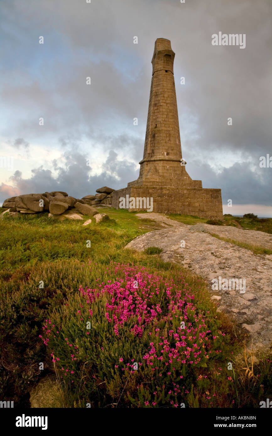 Carn Brea monument Camborne cornwall Stock Photo - Alamy