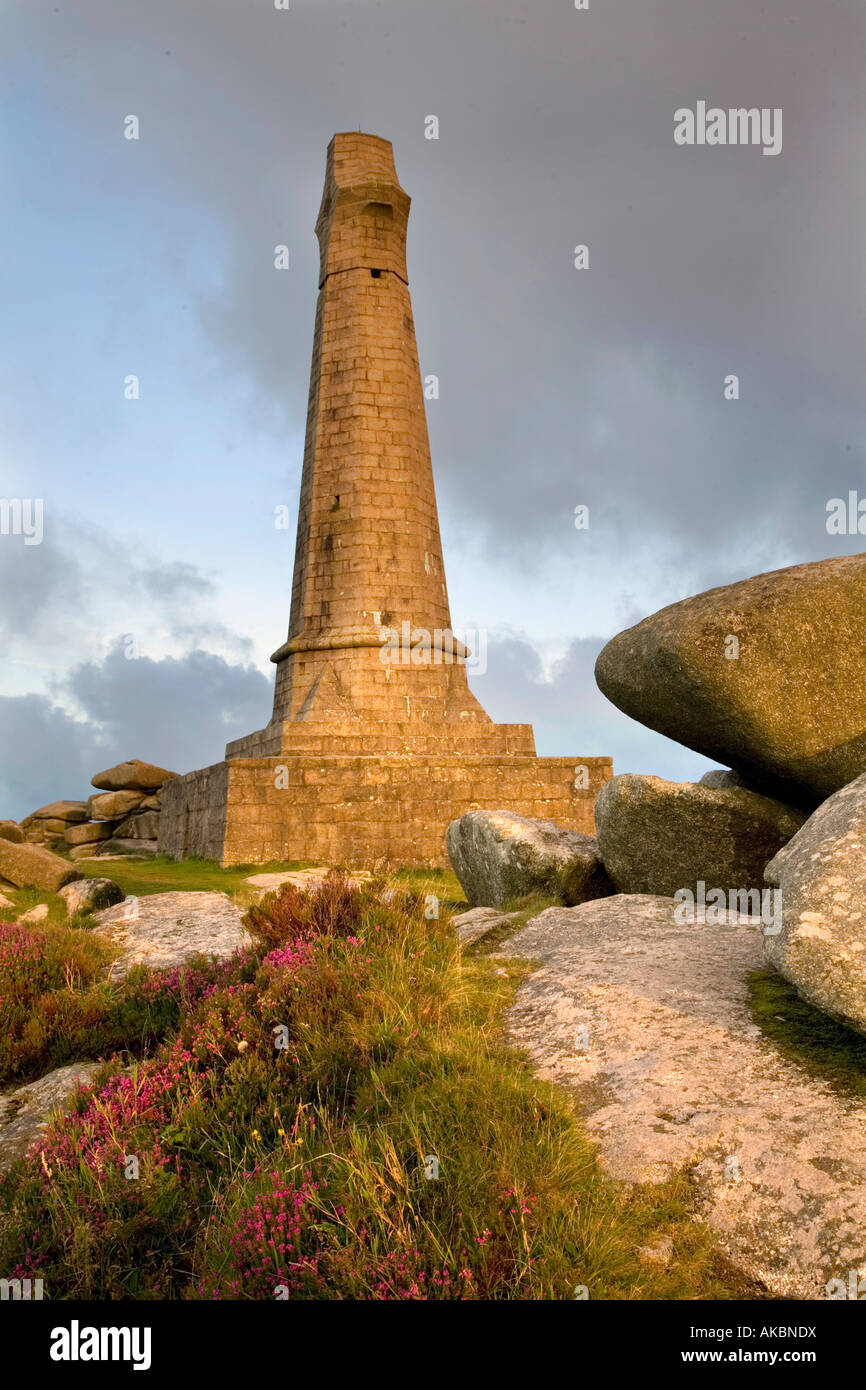 Carn Brea monument camborne cornwall Stock Photo - Alamy