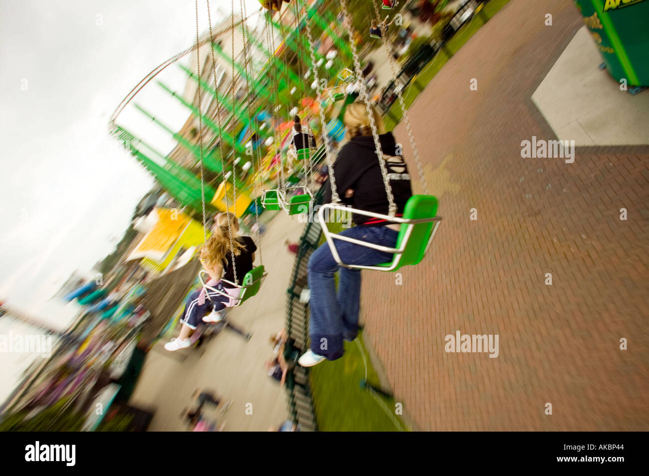 Fairground ride at Funland Southend Essex Stock Photo - Alamy