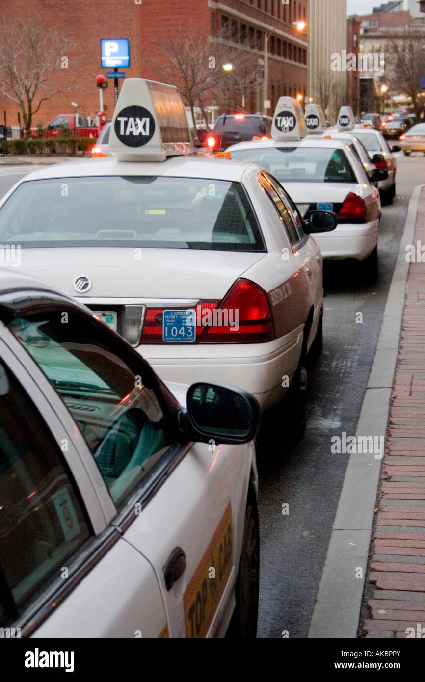 Taxi rank in Boston Stock Photo - Alamy