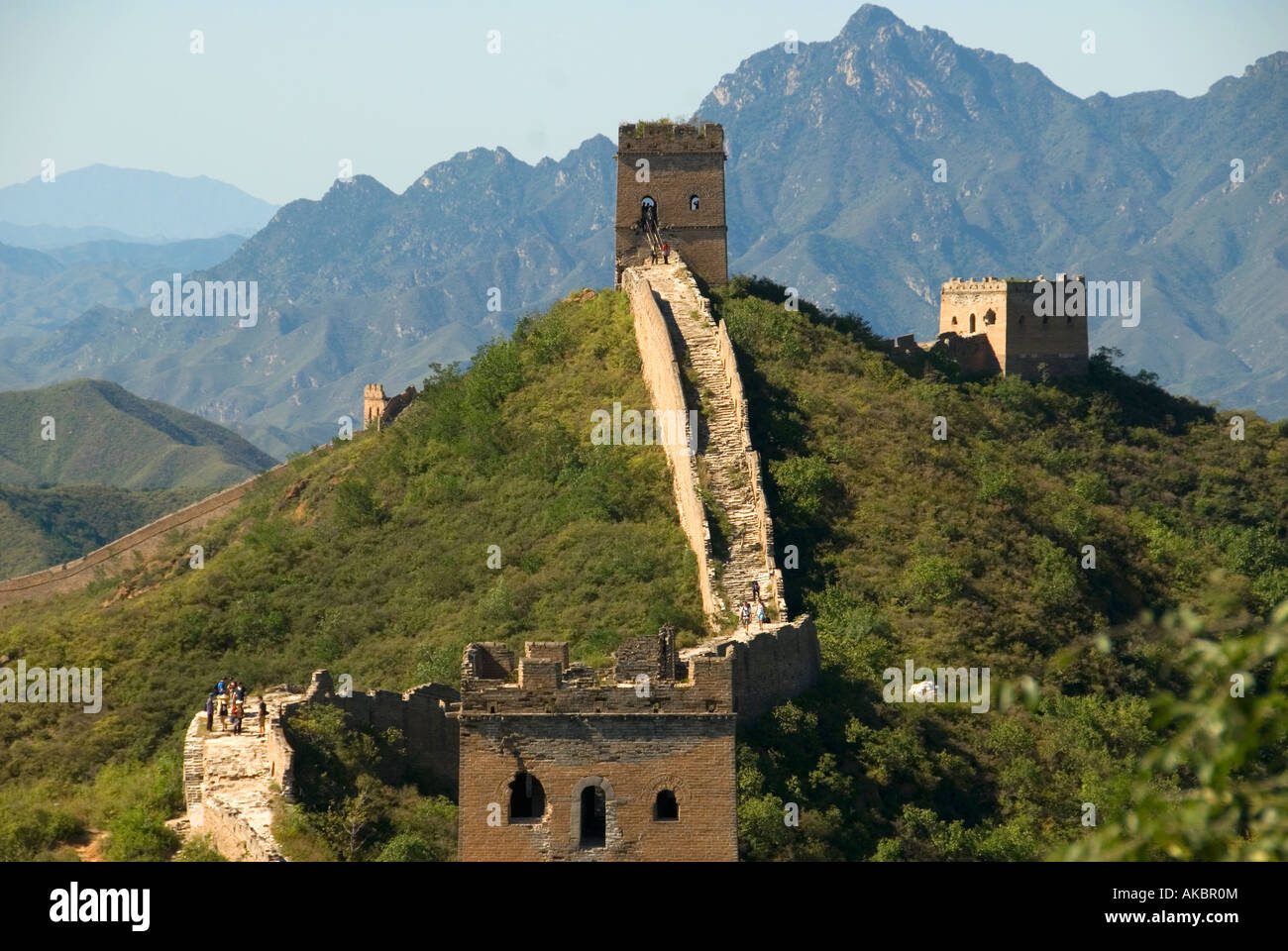 The Great Wall of China follows the steep terrain in the mountainous ...
