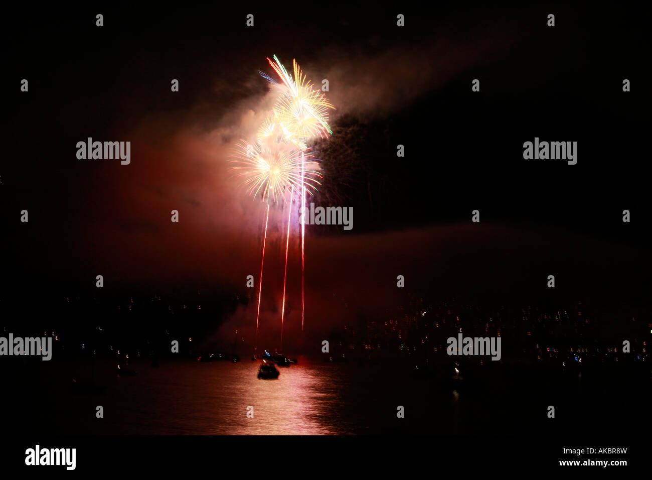 festival of fire fireworks competition between countries Stock Photo ...