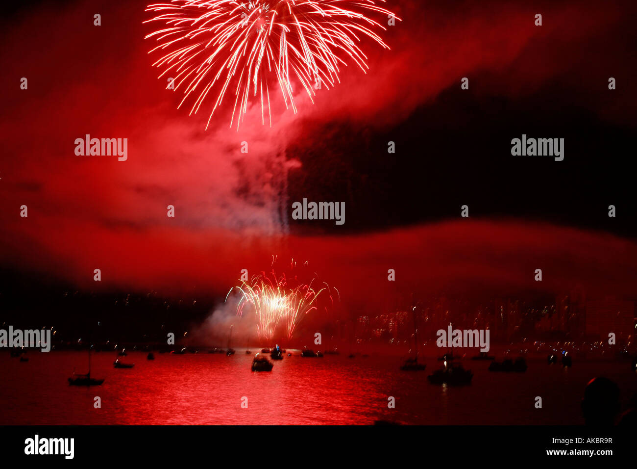 festival of fire fireworks competition between countries Stock Photo ...