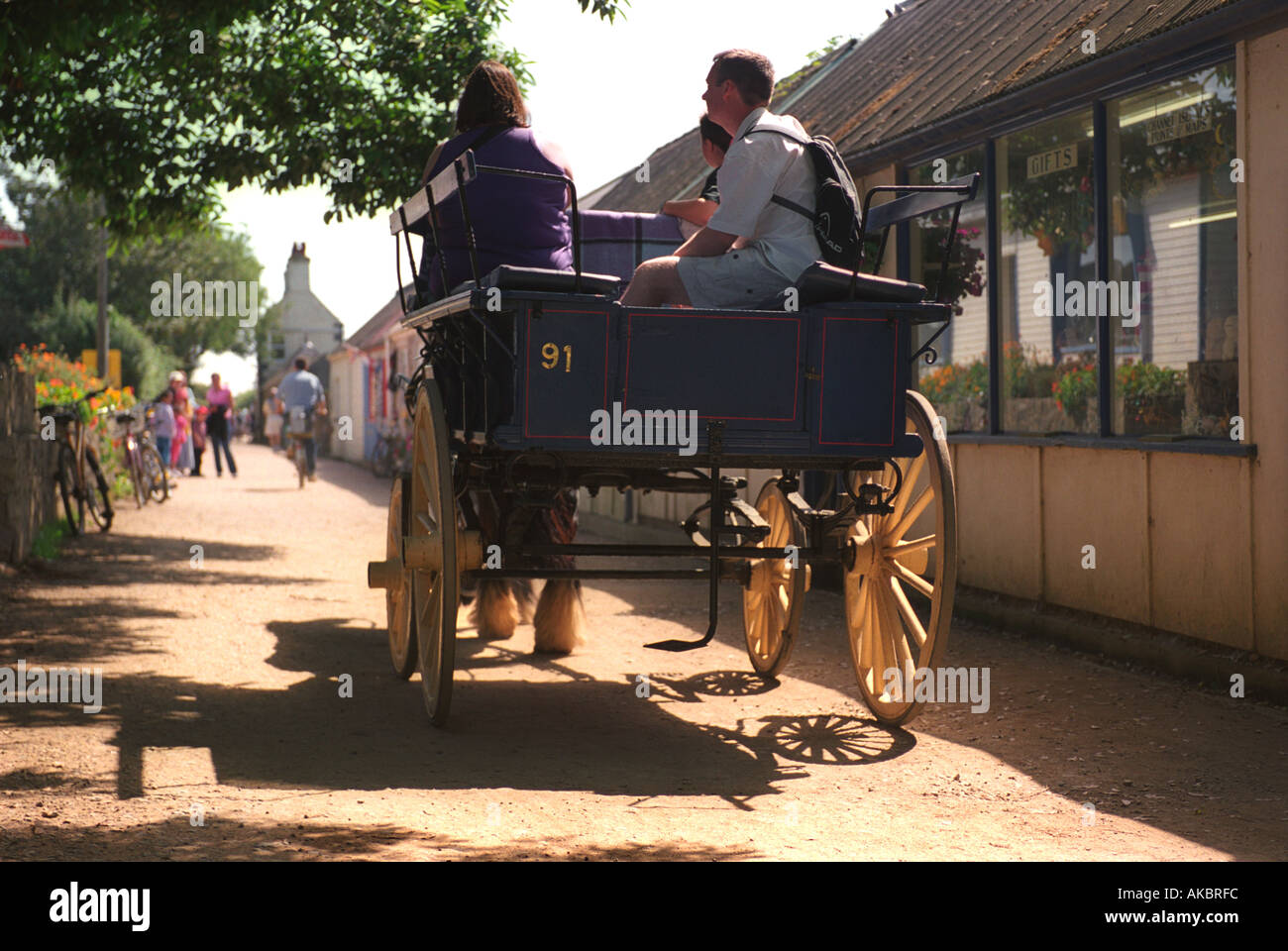 Beautiful island of sark with it's windy country lanes which horse and ...