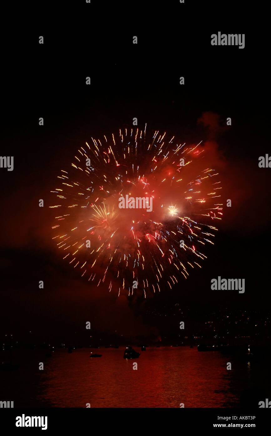 festival of fire fireworks competition between countries Stock Photo ...