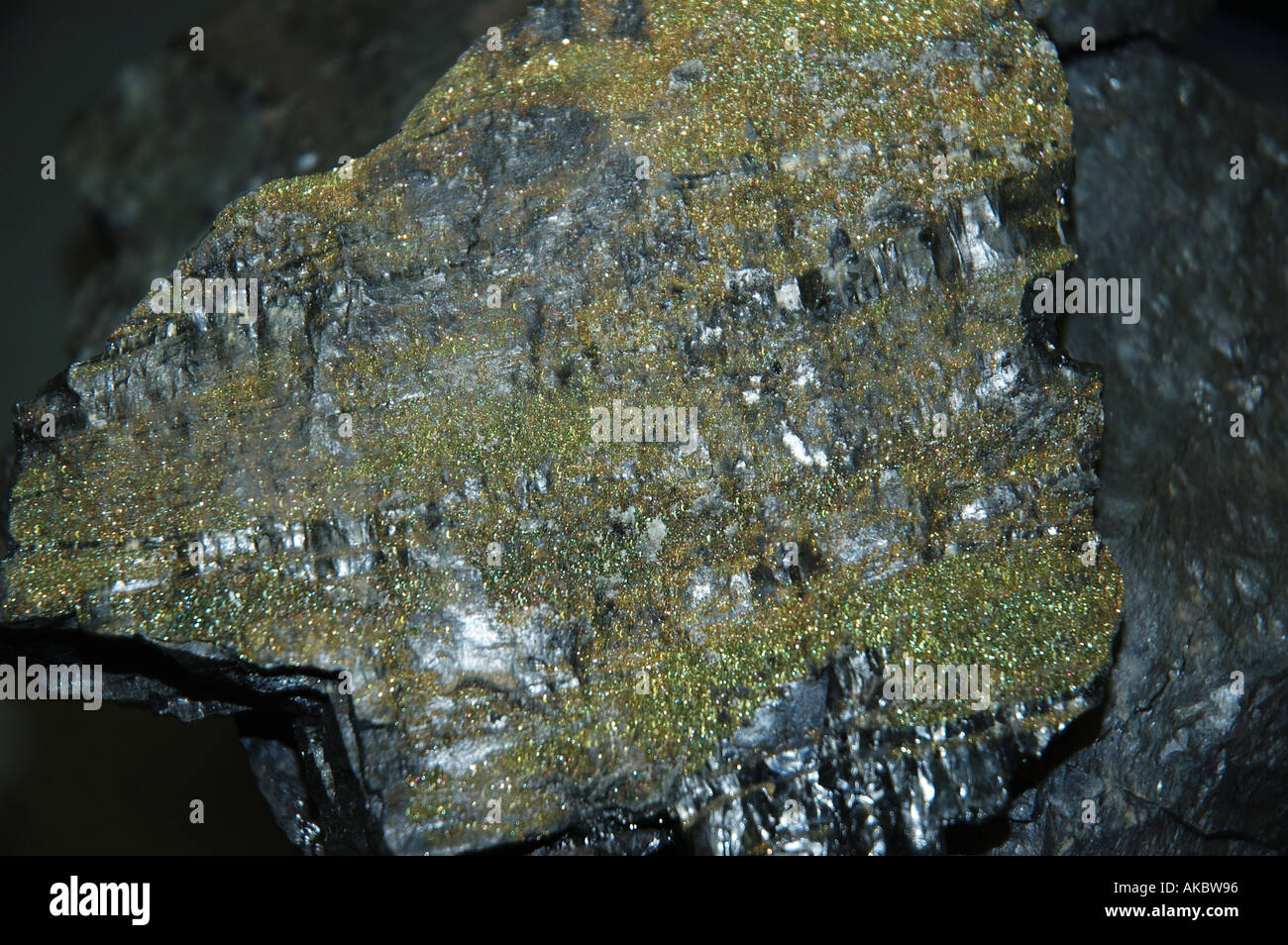 Mineral intrusion into coal seam Stock Photo - Alamy
