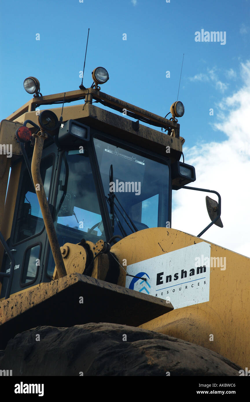 Drivers cabin Front end loader coal mine Central Queensland Australia ...
