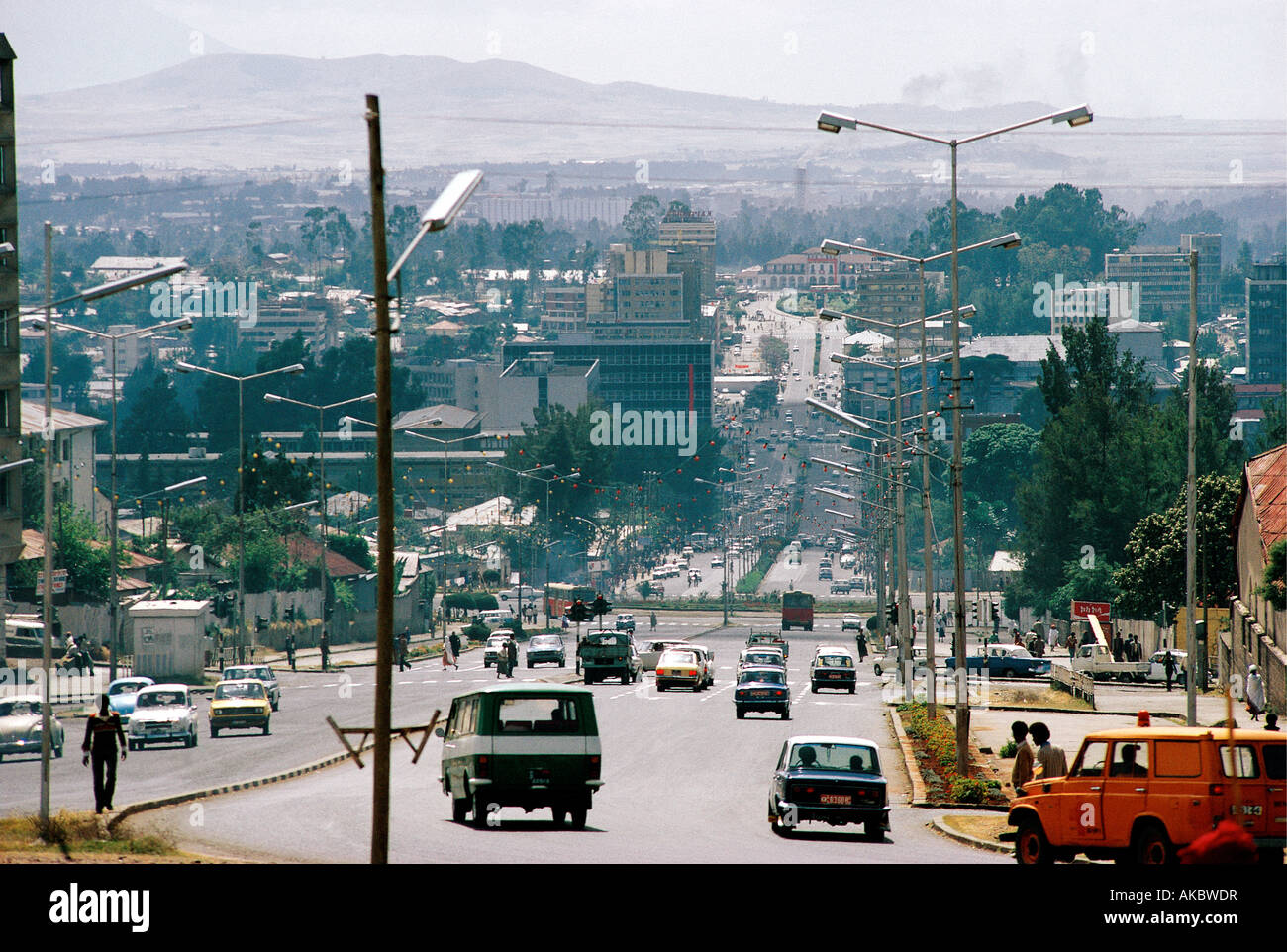 A view of Churchill Road Addis Ababa Ethiopia The road is a duel ...
