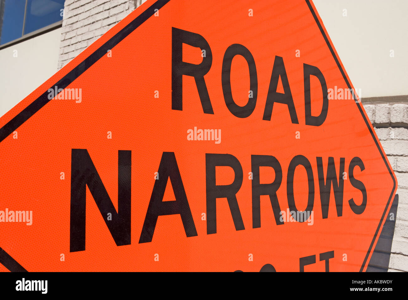 ROAD NARROWS SIGN, SIGN, ROAD SIGN, TRAFFIC SIGN, TRAFFIC, BEWARE ...