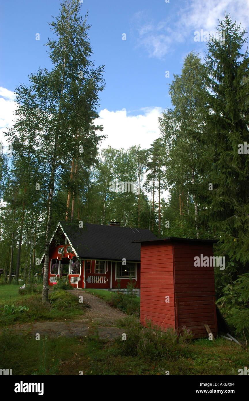 A traditional Finnish Summer cottage Stock Photo - Alamy