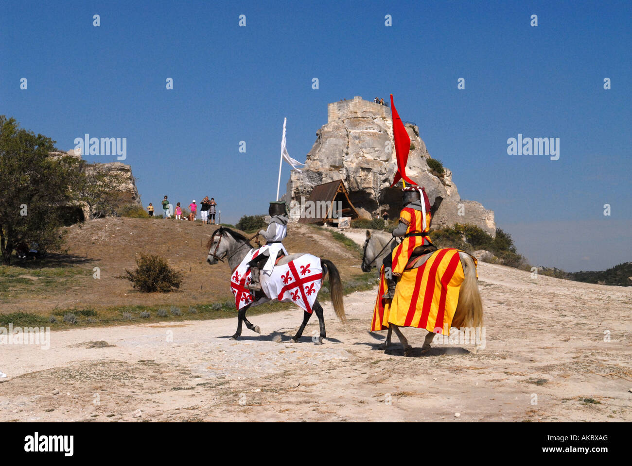 Medieval Festival castle of Baux de Provence France Stock Photo - Alamy