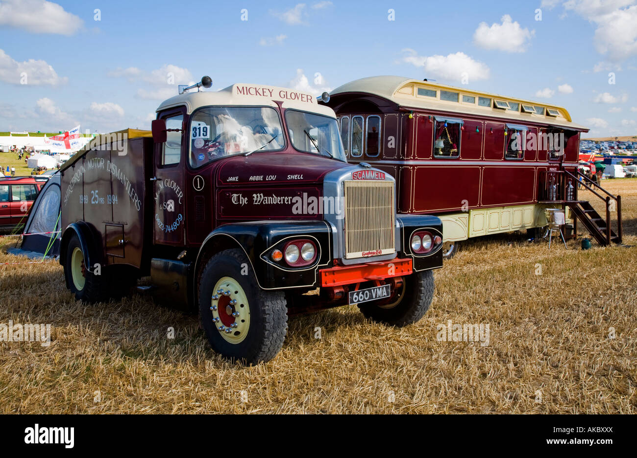 1962 Scammell Ballast Box showman's tractor unit and caravan, Reg No ...