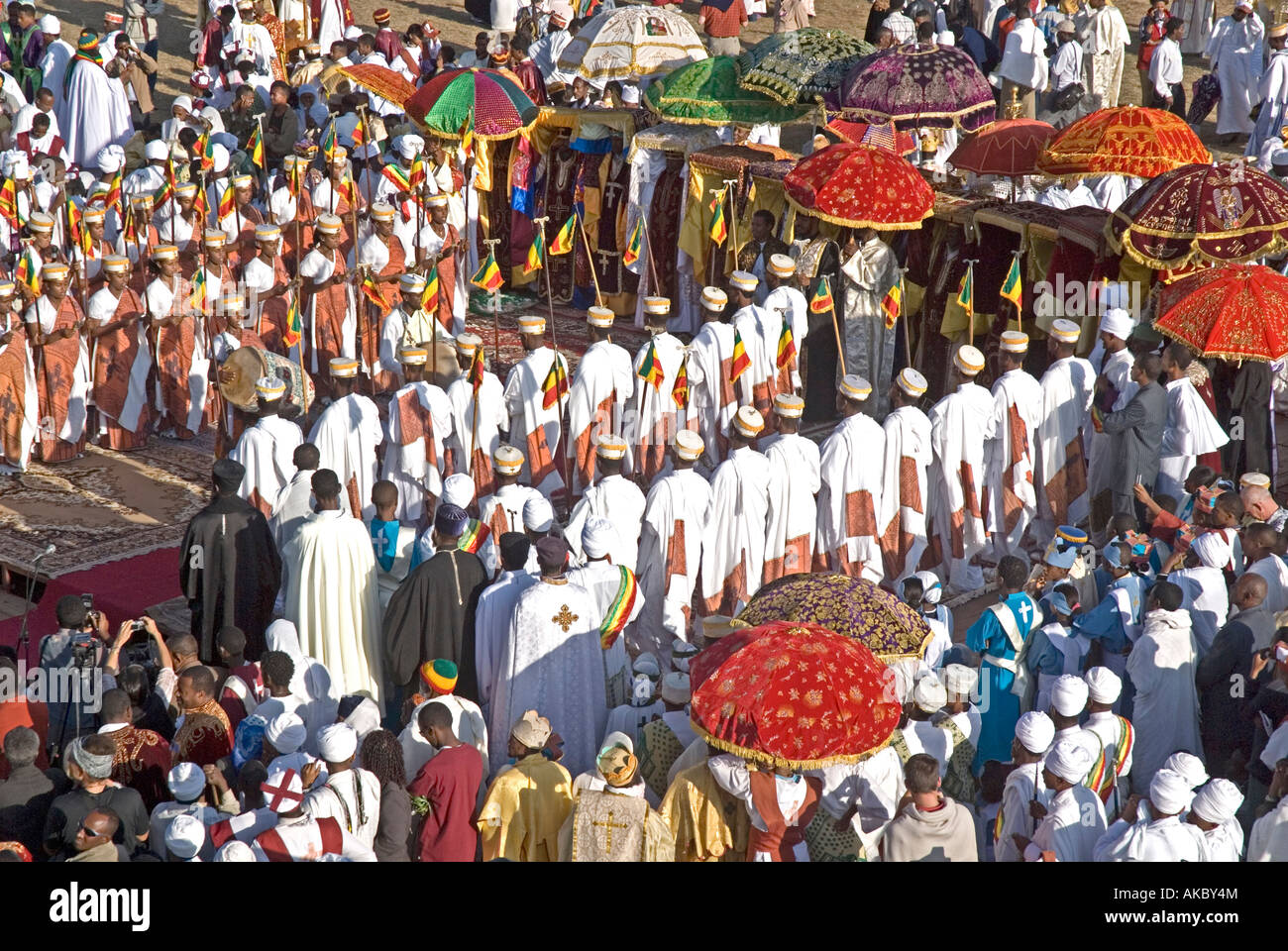 Debterras (Choir members) of the Ethiopian Orthodox Church perform ...