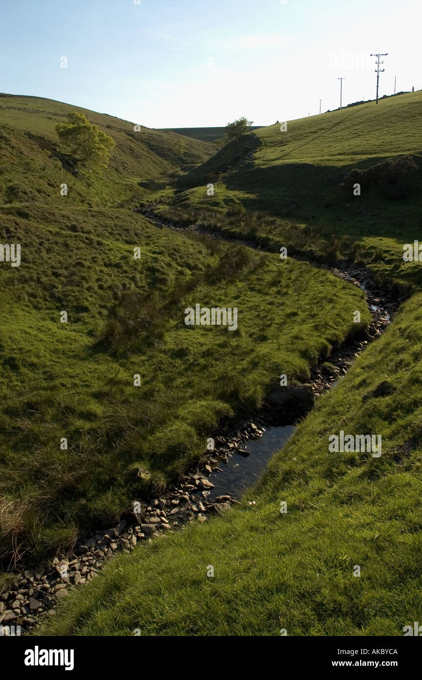 V shaped valley formed by flowing water Valley top is blocked of by a ...