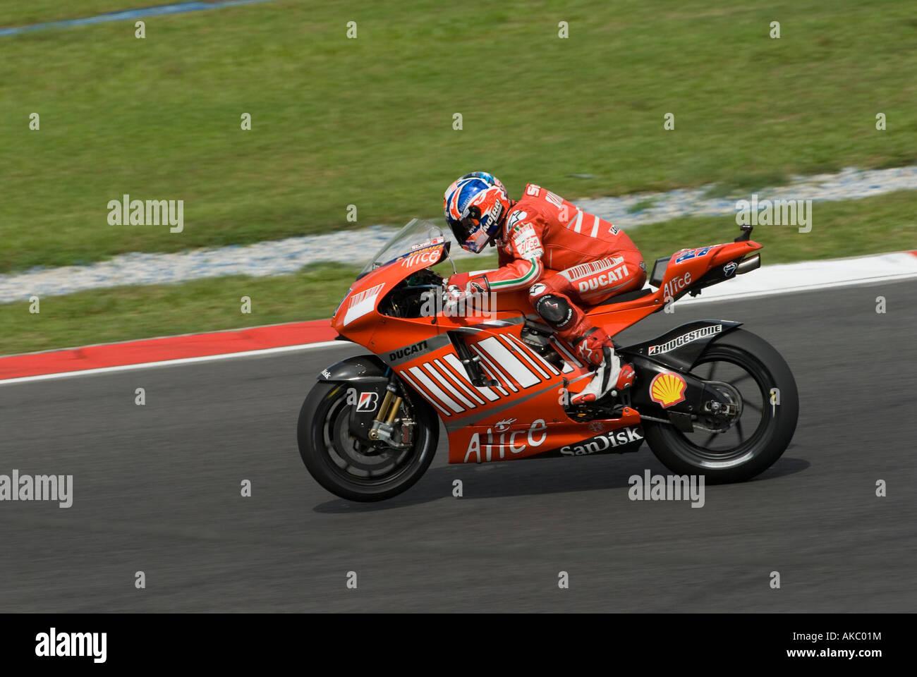 Australian Casey Stoner of Ducati Marlboro at 2007 Polini Malaysian ...