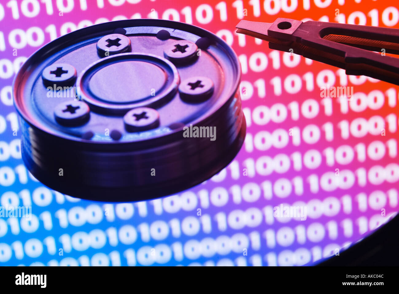 Hard disk platter red yellow hi-res stock photography and images - Alamy