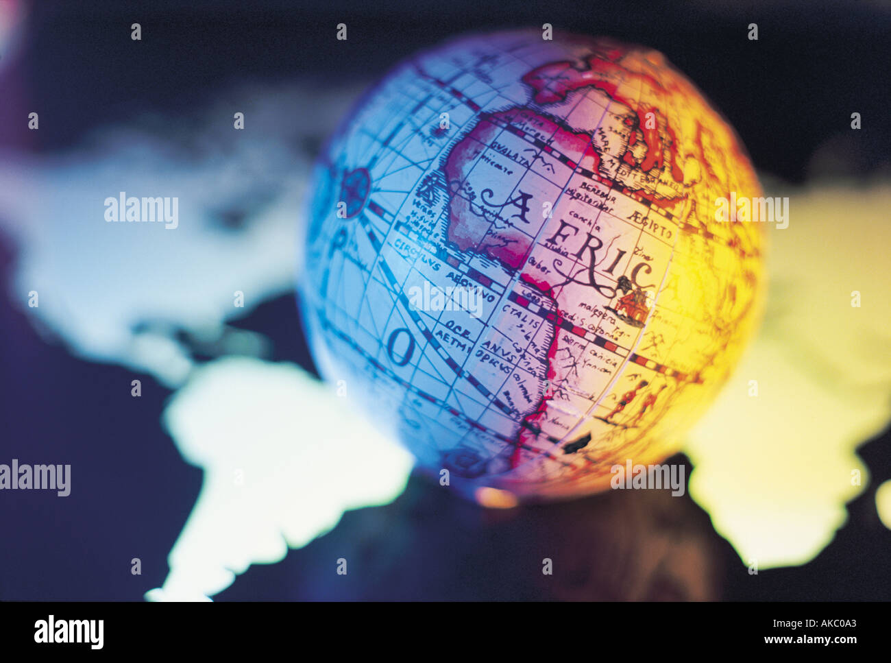 Globe and World Map Stock Photo - Alamy
