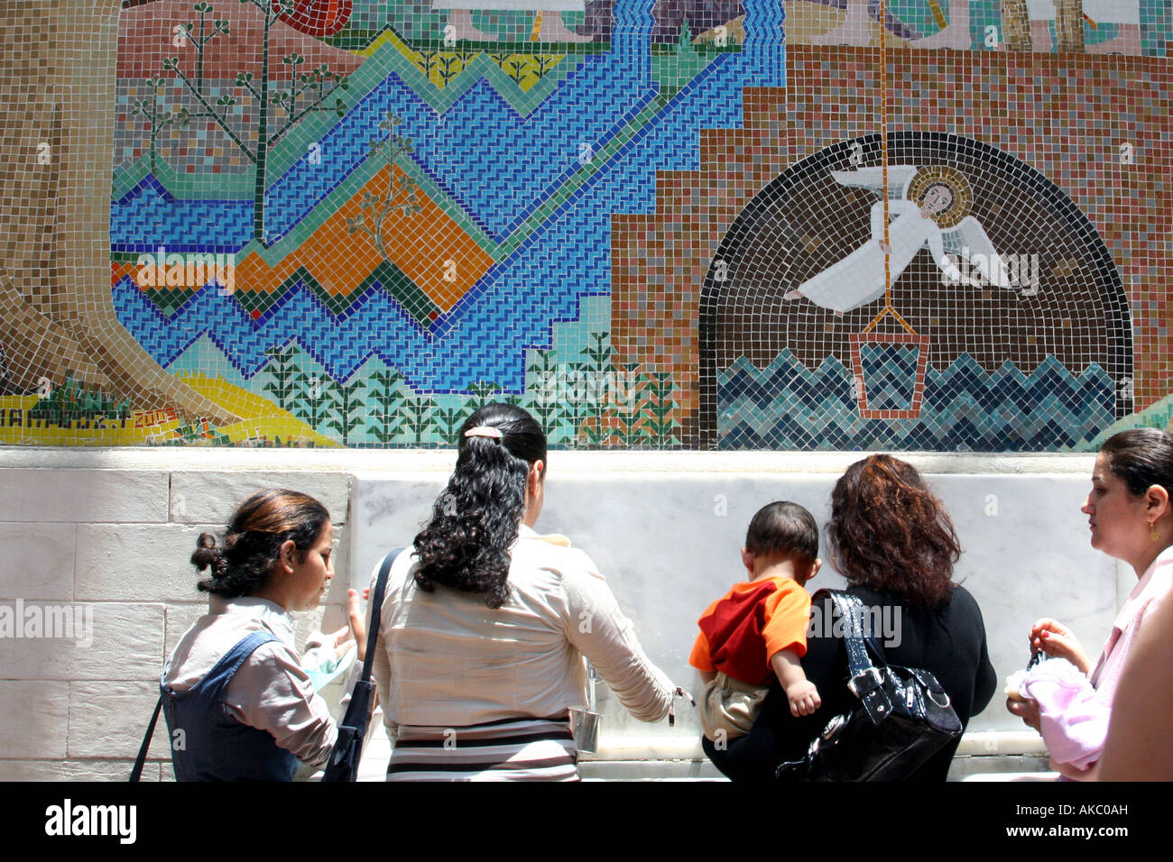 Egyptian coptic women in church, Egypt Stock Photo - Alamy