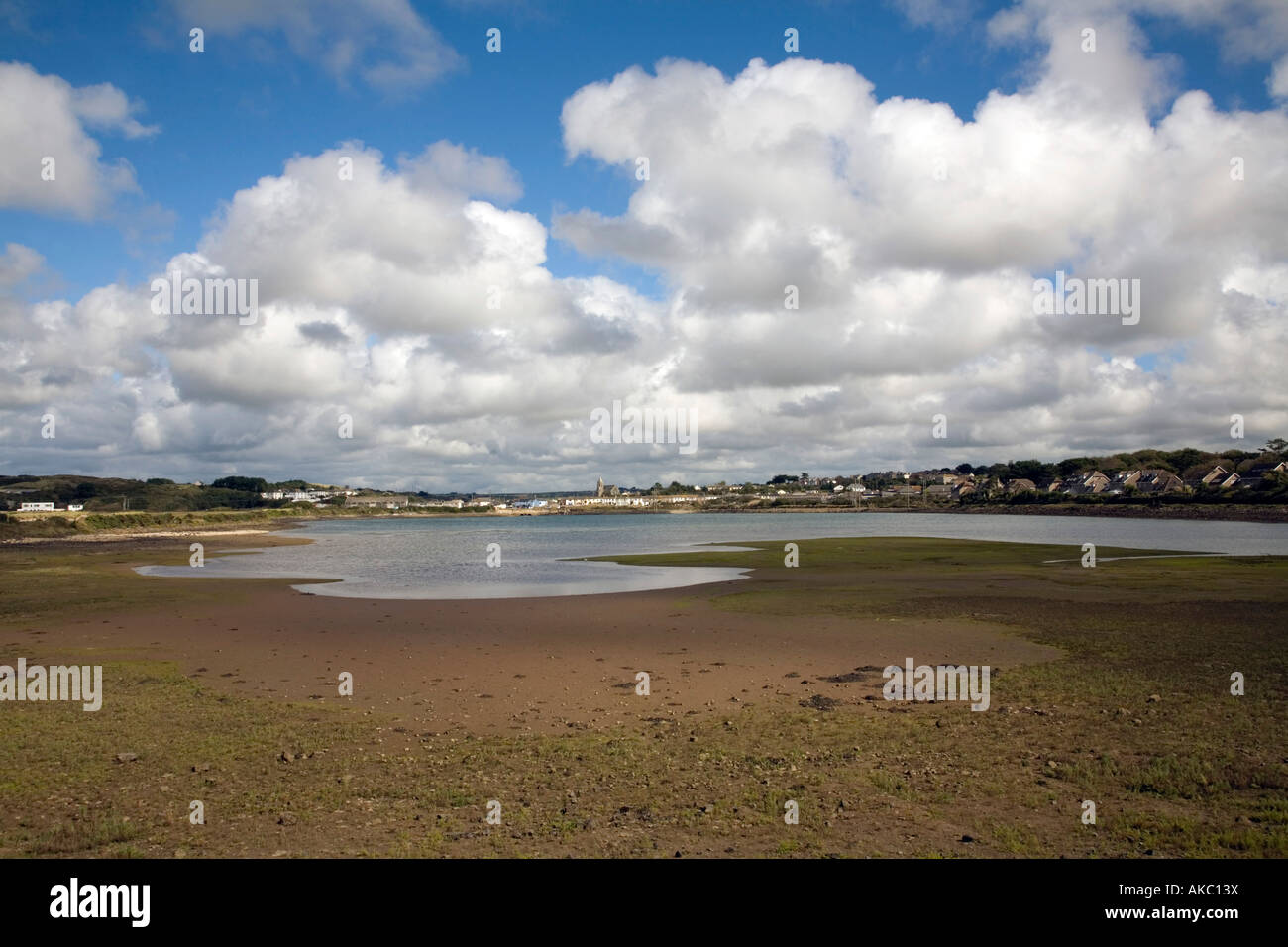looking across hayle estuary to hayle cornwall Stock Photo - Alamy