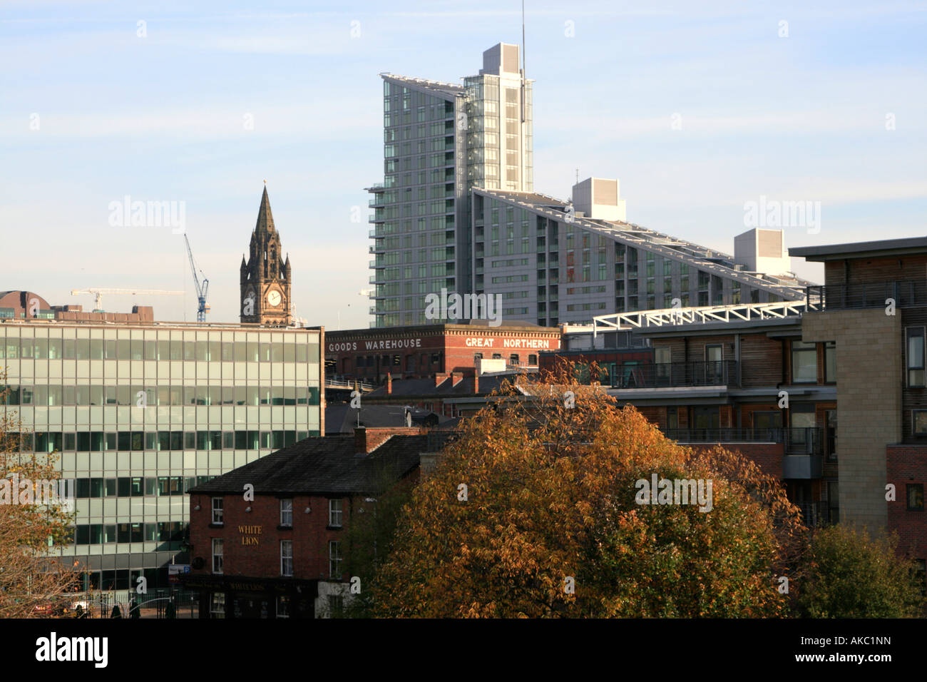 manchester city skyline england uk gb Stock Photo - Alamy