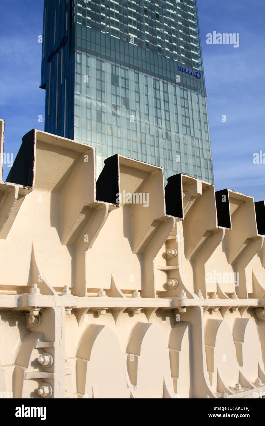 Beetham Tower Manchester, Hilton Manchester steel bridge parapet ...