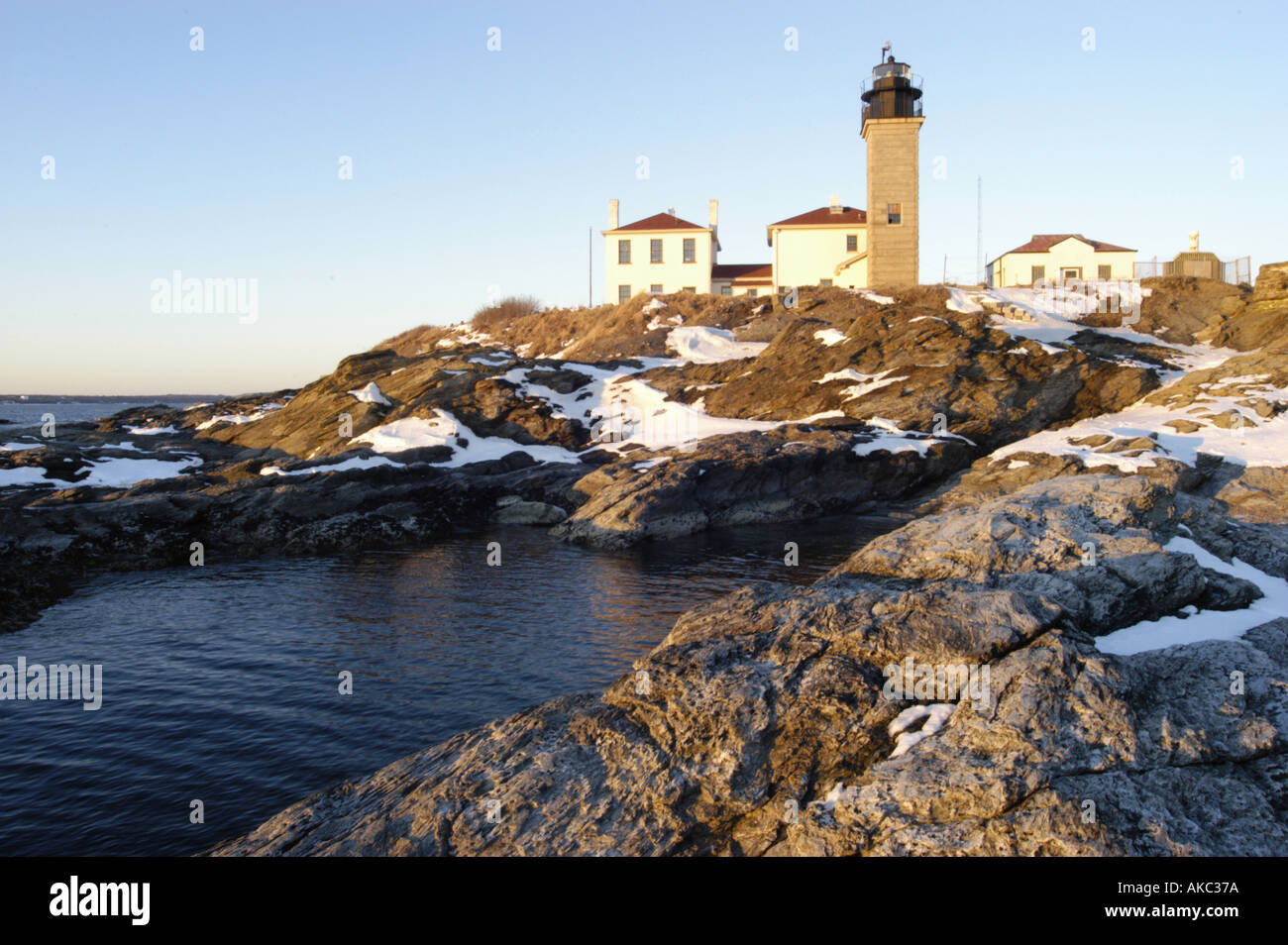 Beavertail Lighthouse Jamestown Rhode Island USA Stock Photo - Alamy