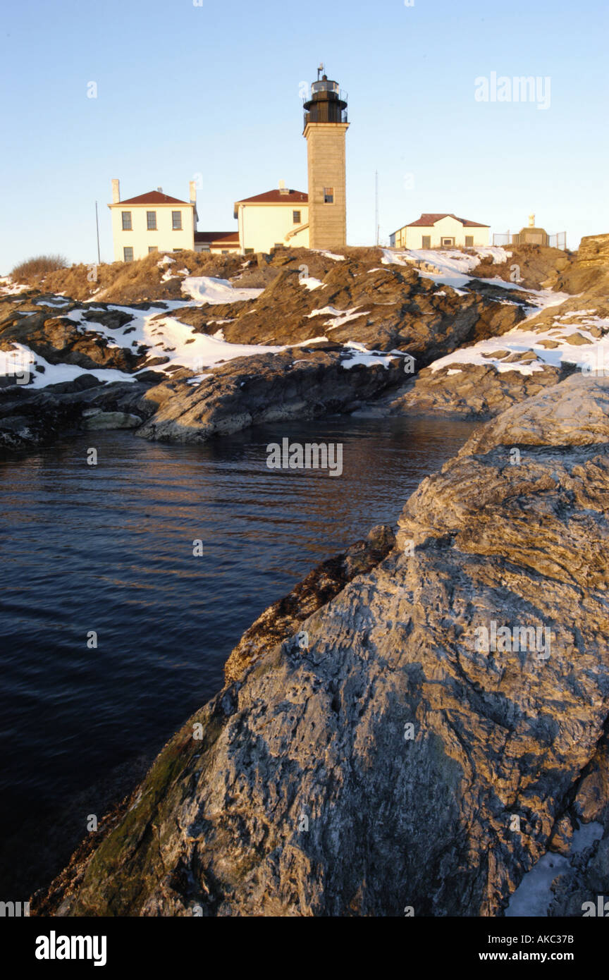Beavertail Lighthouse Jamestown Rhode Island USA Stock Photo - Alamy