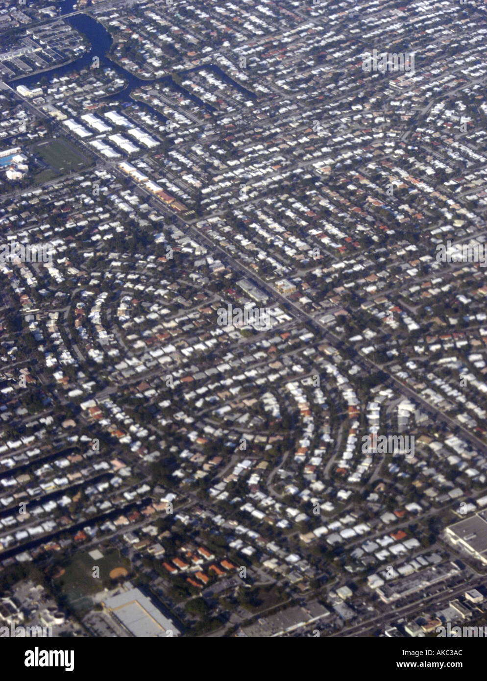 Aerial view of residential area South Florida Stock Photo - Alamy