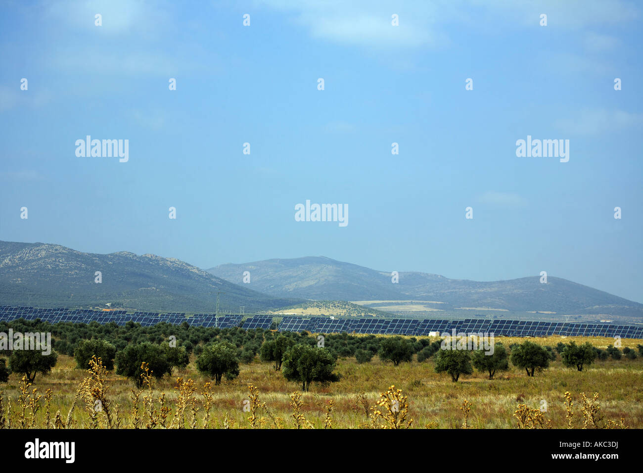 Solar Power Plant, Castilla La Mancha, Spain Stock Photo - Alamy