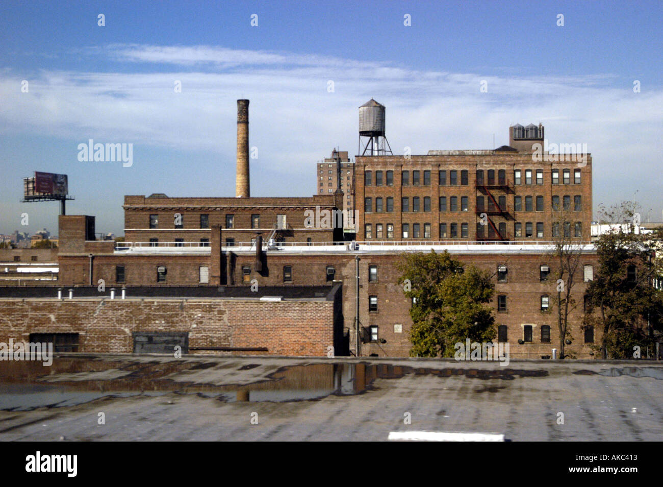 View of old industrial buildings Queens New York Citiy Stock Photo - Alamy