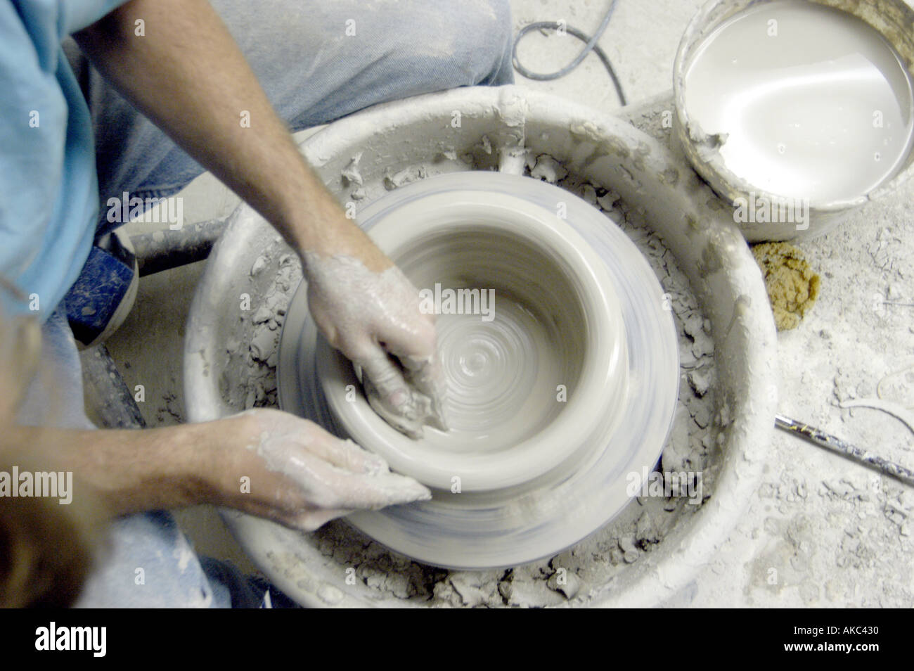 Potter wheel overhead hi-res stock photography and images - Alamy