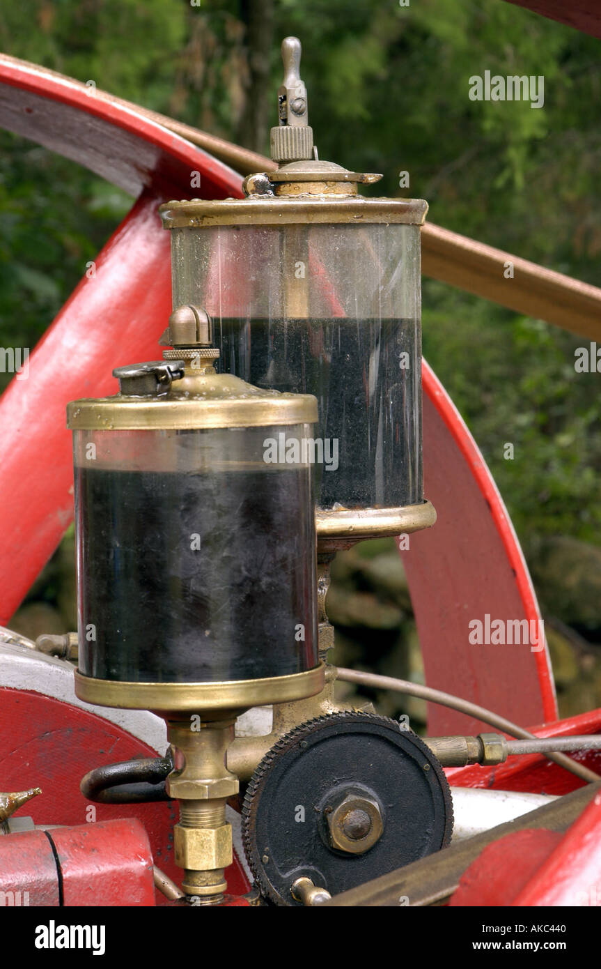 Oil cups on steam engine Stock Photo - Alamy