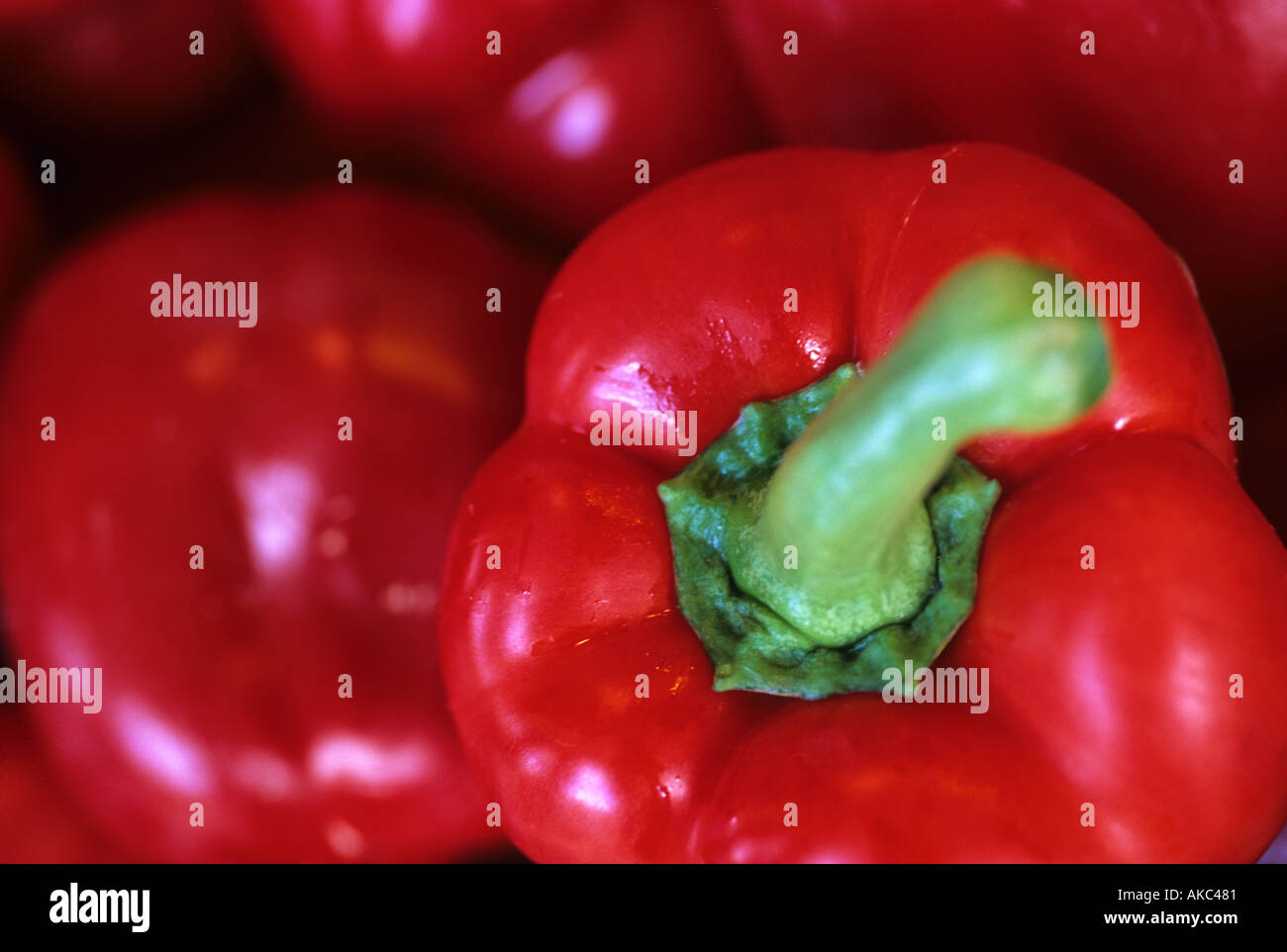 Red bell peppers Stock Photo - Alamy