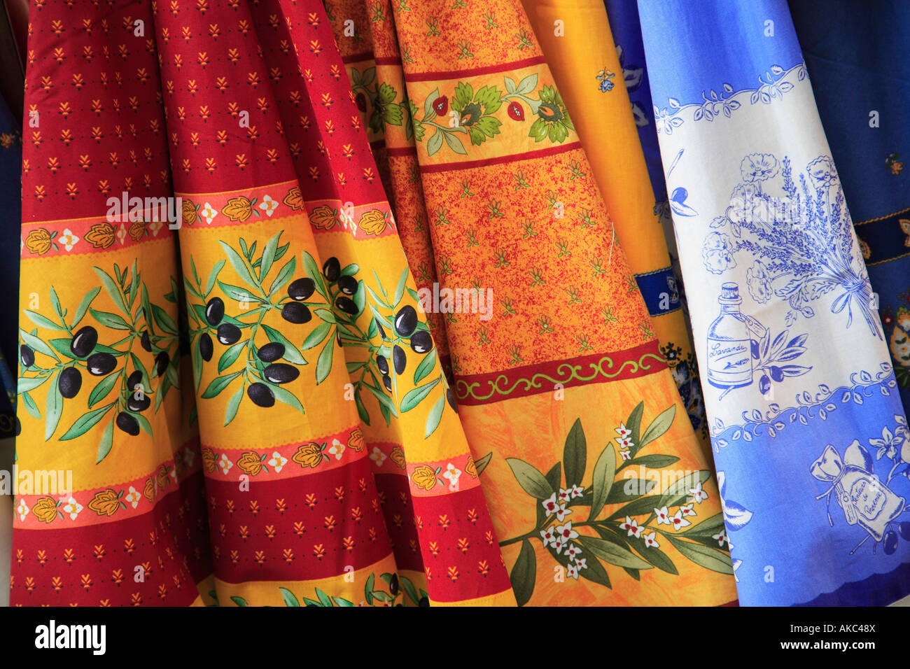 France Provence Grasse street scene provencal cloth shop Stock Photo ...