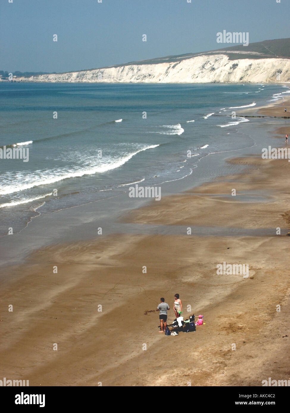 Compton Chine Compton Bay Isle of Wight sandy beach Stock Photo - Alamy