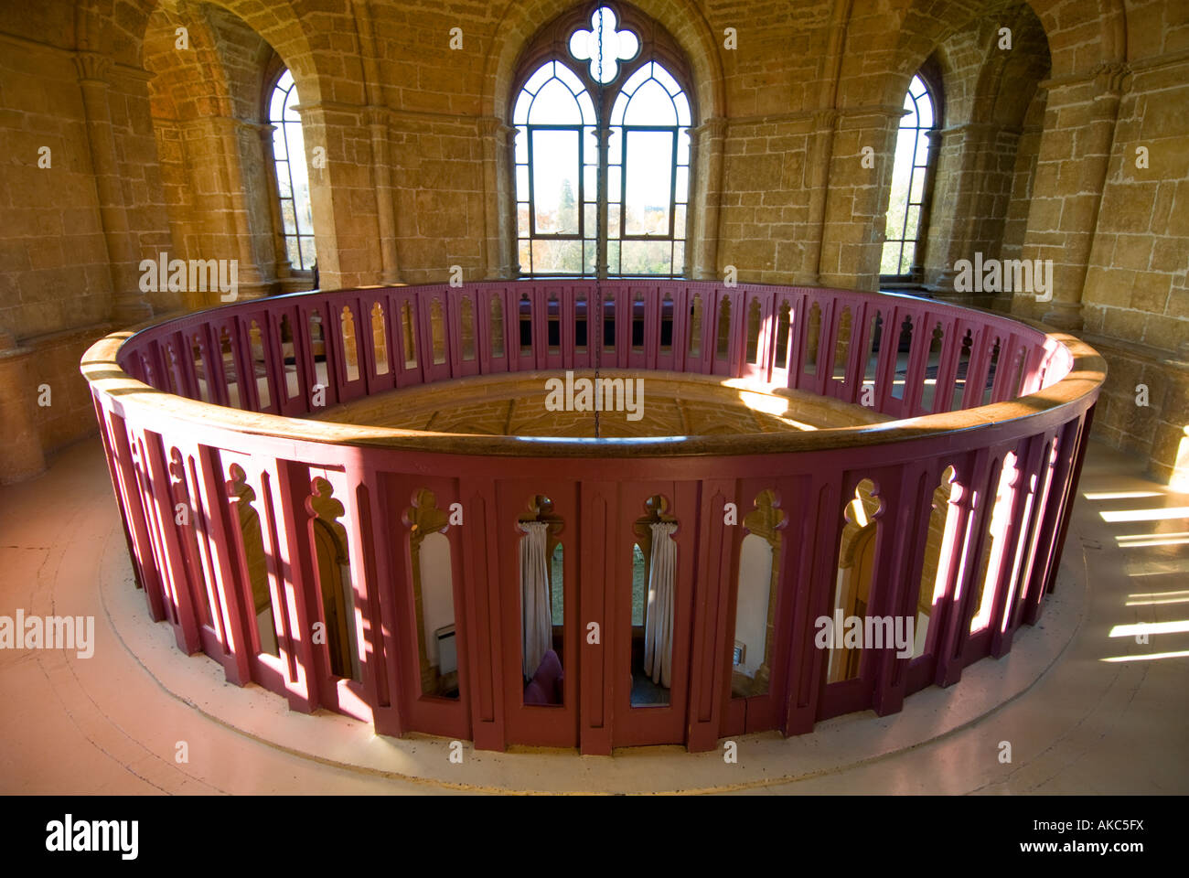 Gallery in the interior of the Gothic Temple or Temple of Liberty, at ...