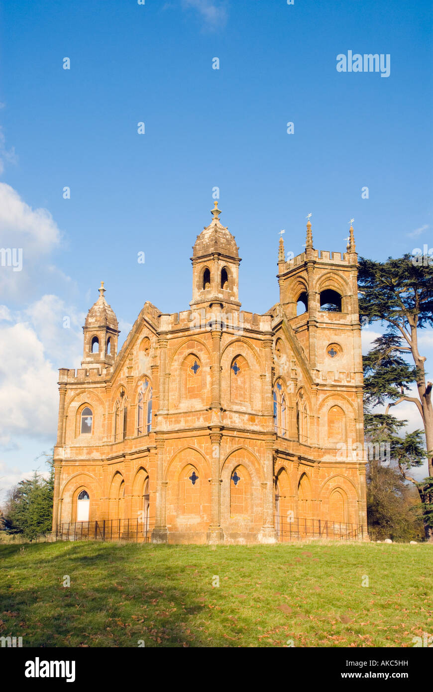 The Gothic Temple or Temple of Liberty, at Stowe Landscape Gardens ...