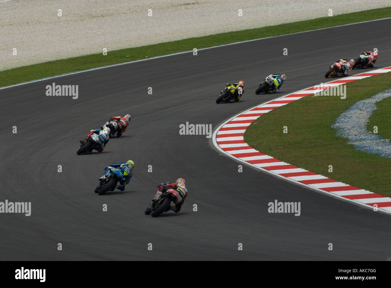 125cc riders at turn 3 during race day Stock Photo - Alamy