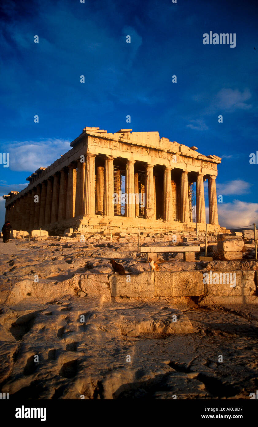 greece athens view of parthenon Stock Photo - Alamy