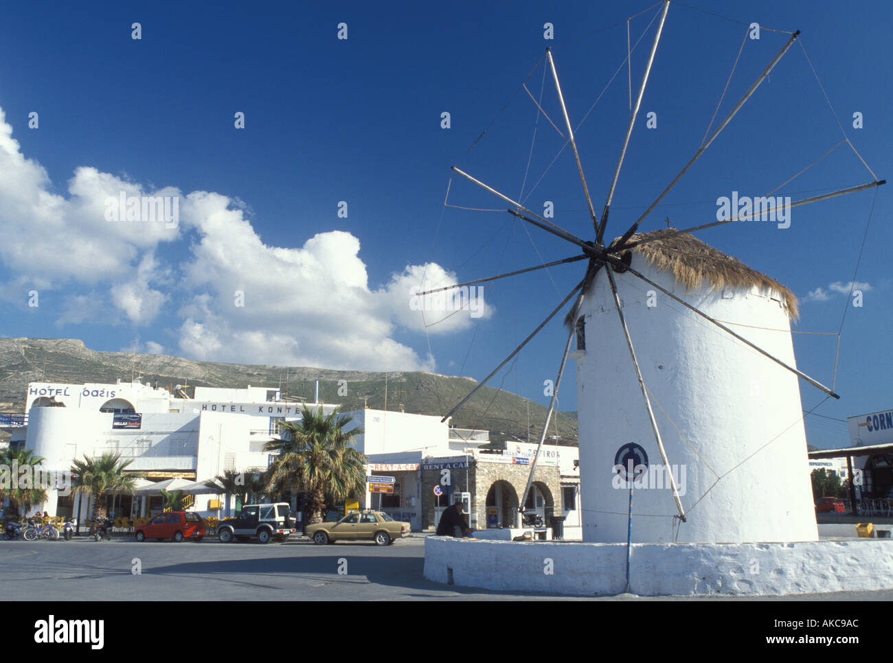 Windmill in parikia paros greece hi-res stock photography and images ...
