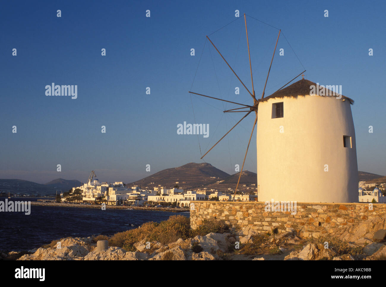 Windmill in parikia paros greece hi-res stock photography and images ...